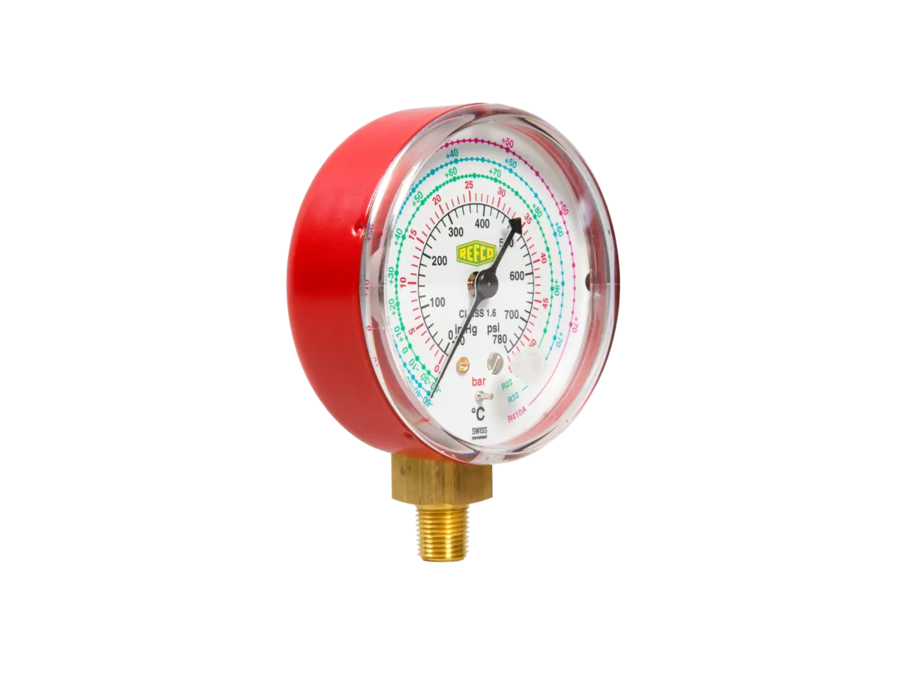 Manometr Refco nis. ciśn. R134a, R404A, R407C M2-250-DS-R407C | Schiessl